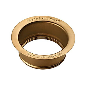 InSinkErator Garbage Disposal Kitchen Sink Drain Flange, 3 1/2 Inch Diameter Standard Kitchen Drain Size, FLG-BB, Brushed Bronze