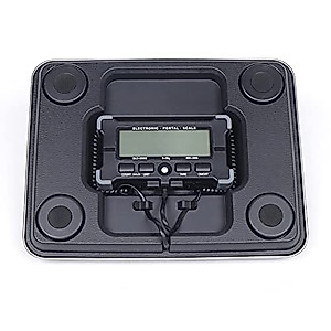 LOYALHEARTDY 440lb Digital Shipping and Postal Scale, with Heavy Duty Stainless Steel Large Platform, Industrial Floor Scale 2 AAA Batteries Include 12.4"X 9.8"