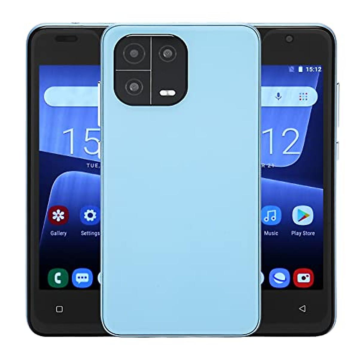 DAUERHAFT Face Recognition Cellphone, 5in Smartphone 8MP Rear Camera 3G 5in HD Screen for Work(#1)