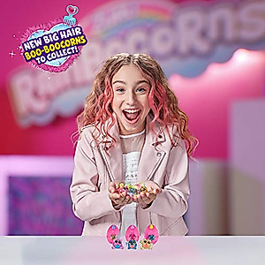 Rainbocorns Big Hair Surprise (Unicorn) by ZURU Cuddle Plush Stuffed Animal, 30+ Surprises, Collectible Baby Booboocorns, Hair Accessories, Charm Bracelets, Stickers, Ages 3+ (Unicorn)