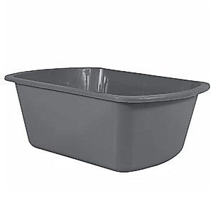 Wash Basins – Rectangular Plastic Hospital Bedside Soaking Tub [1 Pack] Small 7 Quart Graduated Bucket - Portable Washbasin for Washing, Cleaning, Foot Bath, Washing Dishes, Face Cleansing Bowl