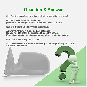 SCITOO Driver Side Door Mirror Fit 2003-2007 for Chevy Silverado Suburban Tahoe for GMC Sierra Yukon (2007 Classic) Side Mirror Power Adjusted Heated Manual Folding