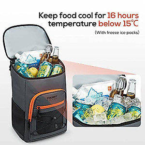 TOURIT Cooler Backpack Insulated 33 Cans Leakproof Backpack Cooler Lightweight for Picnics, Camping, Hiking, Beach, Trip