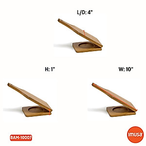 IMUSA USA Traditional Jumbo Bamboo Tostonera/Plantain Masher,Natural