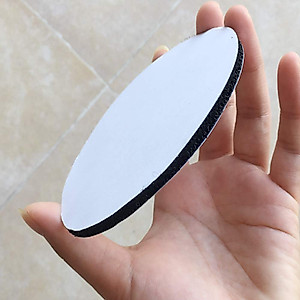 Bigger Round Size Self Adhesive 6 Pack 4 inch Hook Loop Tape Dots with Super Sticky Back Mounting Tape Removable Perfect for Home or Office (4 inch Diameter, Black)