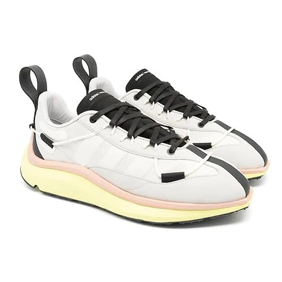 ADIDAS X Y-3 SHIKU Run Sneaker, Core White/Grey One/Hi-Res Yellow, US Mens 7.5 / US Womens 8.5