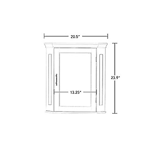 RiverRidge Somerset Corner Storage Wall Cabinet, White