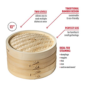 Joyce Chen Steamer, Bamboo, Tan