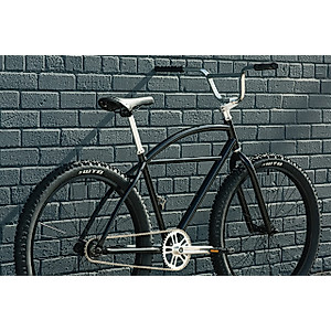 State Bicycle Co. Black Cruiser Bike. Mens Womens Cruiser Bike 27.5-Inch Wheels, Single-Speed Bicycle, Klunker Bike. Rider 5'5" to 6'3" Tall, Black-Metallic