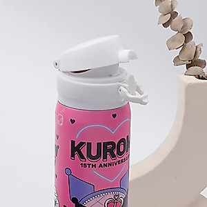 G-Ahora Anime Kitty Water Bottle,Kawaii Anime Water Bottle Cup,Reusable Water Bottle for Girls 500ml (kur&mel)