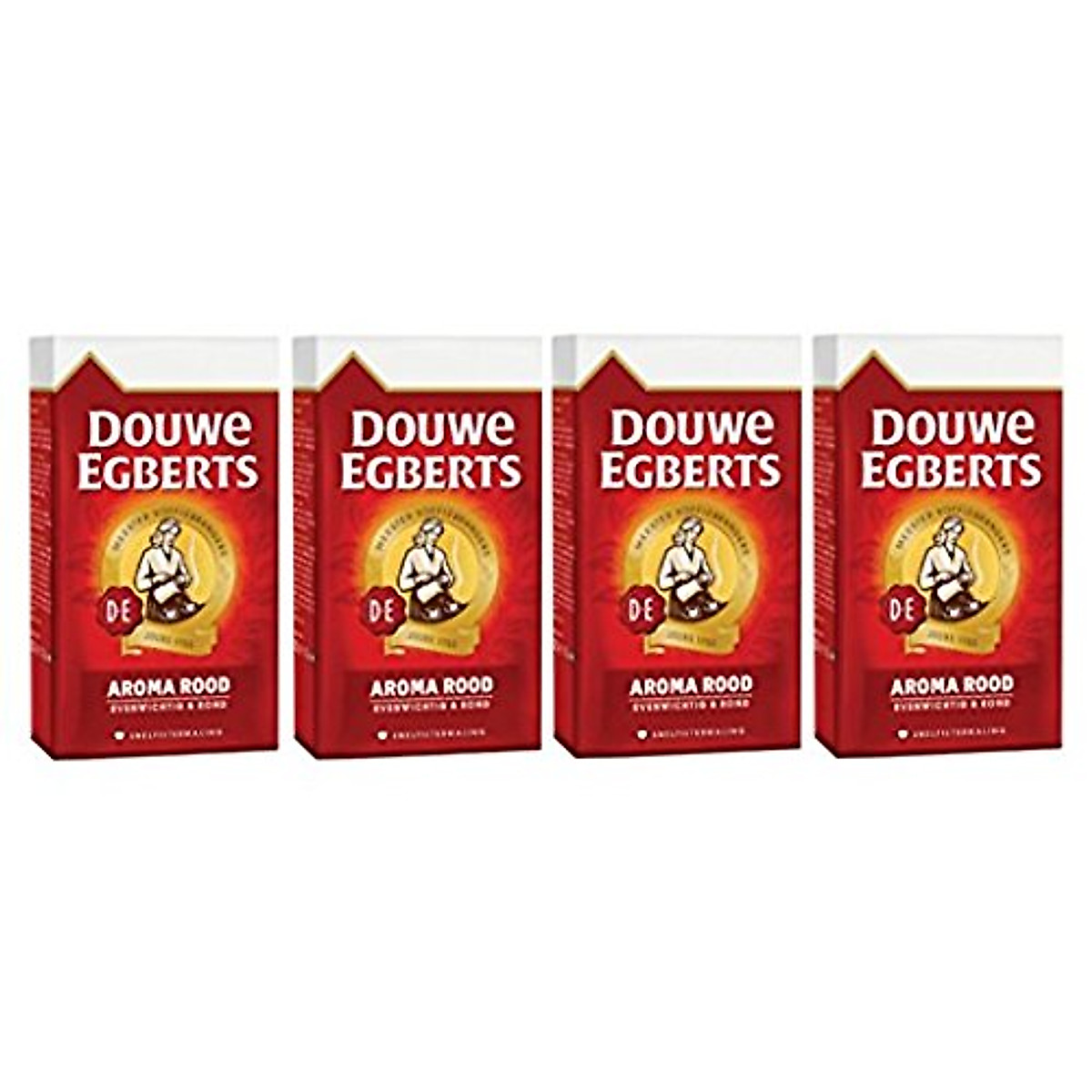 Douwe Egberts Aroma Rood Ground Coffee, 17.6-Ounce (Pack of 4)
