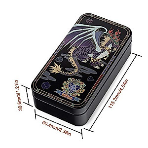DNDND Metal Dice Case Metallic Dice Storage with Foam for Dungeons and Dragons D&D Dice