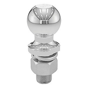 CURT 40037 Chrome Trailer Hitch Ball, 7,500 lbs, 2-Inch Diameter, 1 x 2-1/8-Inch Shank
