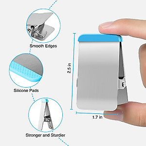 Bag Clips for Food, 6 Pack Metal Chip Clips with Colored Silicone, Heavy Duty Chip Bag Clip with Air Tight Seal, Stainless Steel Food Bag Clips for Food, Snack