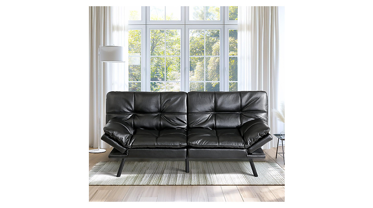 MUUEGM Convertible Futon Sofa Bed - Stylish & Comfy