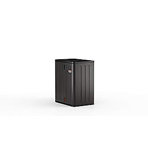 Suncast Commercial 9 Cubic Ft. Heavy-Duty Resin Cabinet with 2 Shelves, Dark Grey