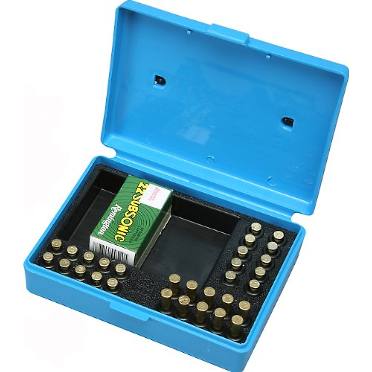 MTM SB-22-20 22-Rimfire Match Ammo Case, USA Made, Blue