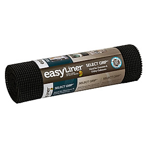 Duck Brand Select Grip EasyLiner Shelf and Drawer Liner, Non-Adhesive, 12-Inch x 10-Feet, Non-Adhesive, Black, 1359571