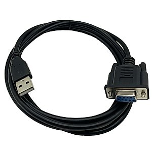 Dafensoy USB to RS232 Serial Adapter, USB A Male to DB9 Pin Female Serial Converter Cable,Suitable for Connecting Computers and Various Serial Devices - Black 1.8M/6Feet