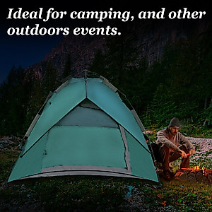 Strong Camel Automatic Camping Tent 3-4 Person Pop Up Canopy w 2 Doors Double Layer Family