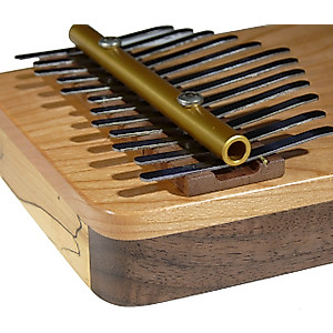 Zither Heaven Artisan Triple Wood 12 Note Thumb Piano in Cherry, Blackwalnut and Spalted Maple made in the USA