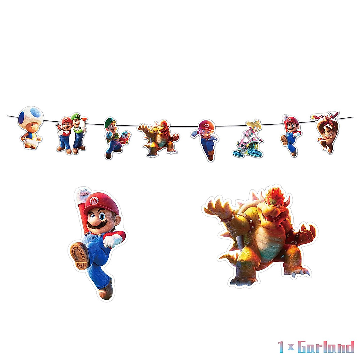 Soniics Birthday Party Supplies - 187pcs Birthday Party Decorations Include Backdrop, Banner, Tableware, Tablecloth, Cake Cupcake Toppers, Foil Balloons, Balloons, Stickers, Swirls (Random Theme)