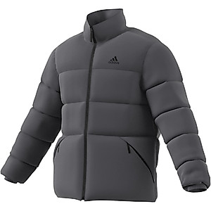adidas Outdoor mens Basic 3-Stripes Insulated Jacket Grey Medium