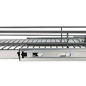 JAJADAH 2-Tier Cabinet Pull Out Shelves, Pull Out Cabinet Organizer, Kitchen Cabinet Organizer for Bathroom/Laundry Room & Kitchen (13.5" X 21.5" - Gray)