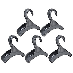 Fydun 5Pcs Purse Door Hanger Bag Arc Closet Hanger Hook for Satchel Coat Haversack Belt StorageWhite for Home Use, Multifunctional Accessory (Grey)