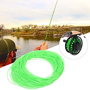 Fly Fishing Floating Line with Welded Loop,Strong Nylon Fly Line Floating Shooting Line,Welded Loops Fly Line Spool Fishing Tackle Accessory for Freshwater Saltwater(Verde)