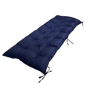 Eoieov Waterproof Bench Cushion for Outdoor Furniture Garden Patio Loveseat Lounger Swing Chair,40"x20" Thicken Bench Cushions for Indoor Furniture Sofa Window Cushion Navy Blue