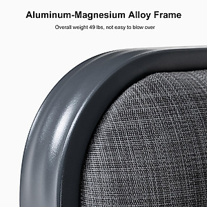 PURPLE LEAF Chaise Lounge Chair Recliner Outdoor for Patio Poolside w/Slide-Out Side Table with Cushion Adjustable Backrest 2 Pieces Dark Grey