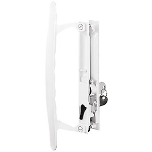 Prime-Line C 1197 Sliding Glass Door Handle Set, 6-5/8 in., Diecast, Hook Style, Flush (Single Pack)