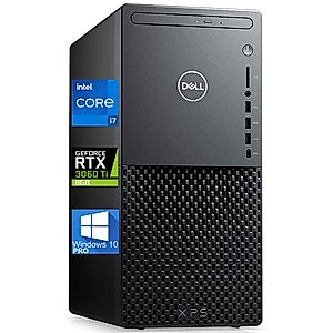 Dell XPS 8940 Gaming Tower PC- Intel i7-11700 - 32GB RAM, 512GB NVMe SSD + 1TB HDD - Nvidia Geforce RTX 3060 Ti 8GB 4K, DisplayPort, HDMI, DVD, AX Wi-Fi, Bluetooth, SD Card - Windows 10 Pro (Renewed)