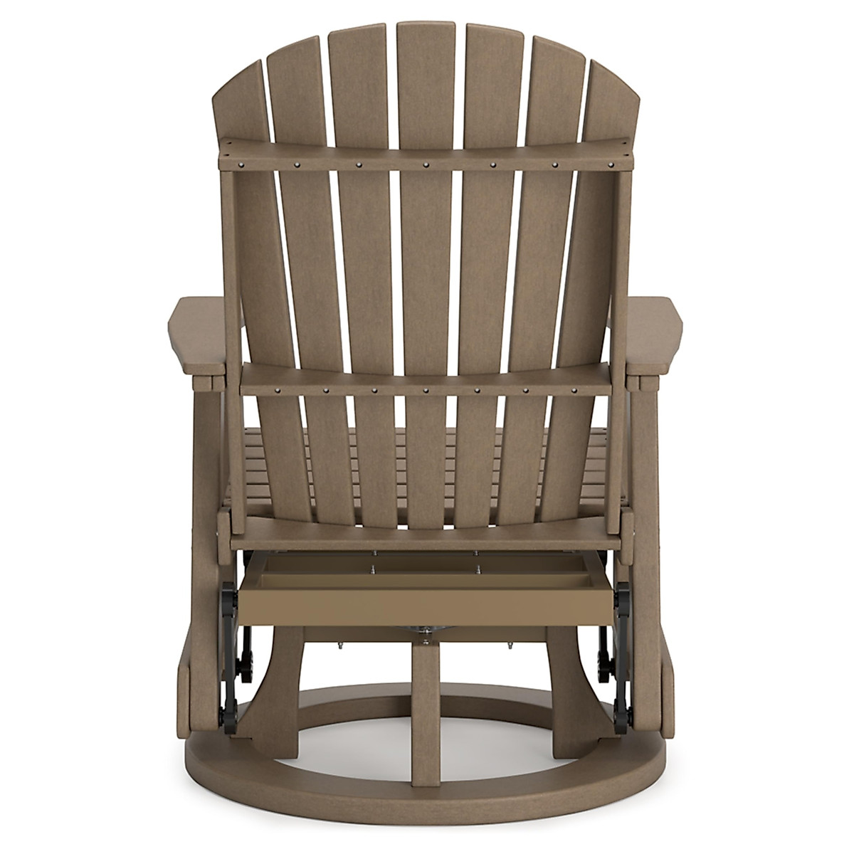 Signature Design by Ashley Hyland Wave Outdoor Swivel Glider Chair, 31" W x 30" D x 42" H, Brown