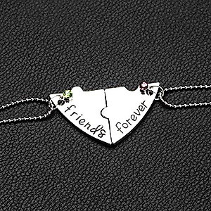 MXXGMYJ Best Friend Necklaces Gifts for 4 Bff Friendship Necklace Matching Heart Necklace for Best Friends Birthday Christmas Gifts for Women Teen Girls