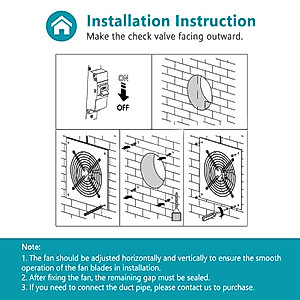 HG Power 6 Inch Kitchen Exhaust Fan, Powerful Bathroom Fan with Damper, Potable Window Small Fume Extractor Ventilation Fan for Shop, Smoking Room, Garage, Silver