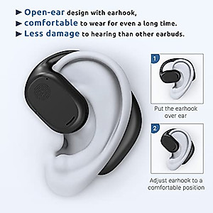 ORANPID Open Ear Air Conduction Headphones for Kids & Adults Bluetooth 5.3 Ear Buds with Charging Case, 12 Hours Waterproof Wireless Earbuds for iPhone Android & PC Gifts