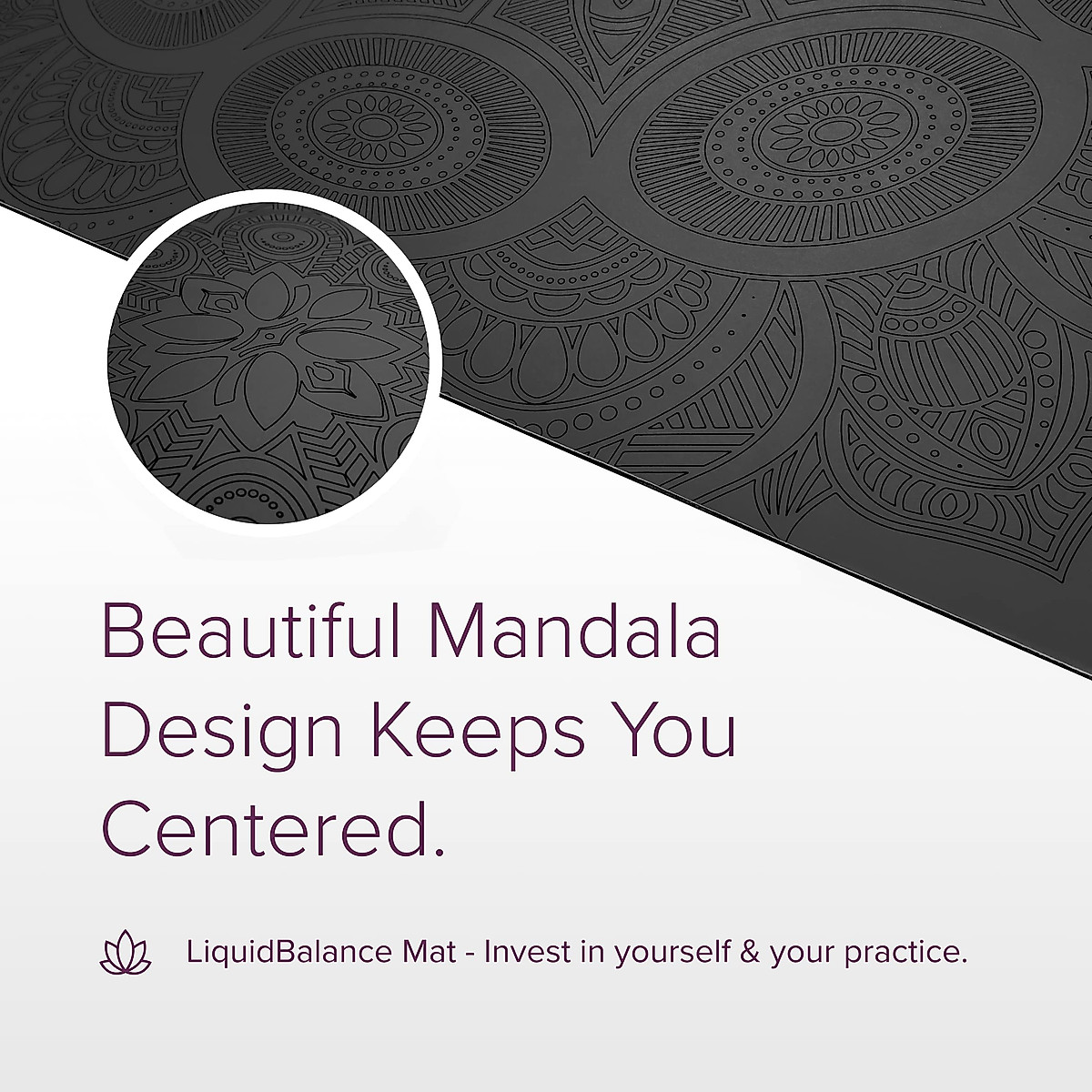 Premium Clever Yoga Mat - Extra Safe Non Slip Yoga Mat Suitable For All Yoga Types - Workout Mat For Home Or On The Go - Includes Our Perfect Fit Mat Bag - Gray