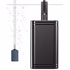Pawfly Mini Aquarium Air Pump for 3-20 Gallon Nano Fish Tanks 15 GPH Oxygen Aerator Pump with Bracket Airline Tubing Air Stone Control Valve and Check Valve Accessories