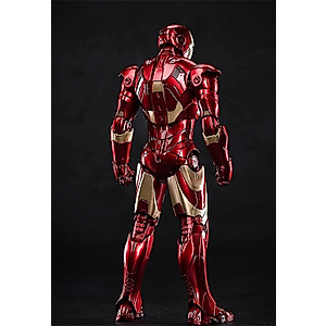 UXOUYIC Irοnman Movie Series - Collectible Irοnman Action Figure Metal Painting 20 Joints Movable Model Toys (7 inches) (Mark 3)