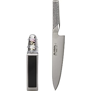 Global Knives 8" Chef's Knife (G-2) with 220/GB Knife Sharpener Set