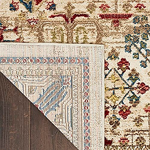 Nourison Revel Floral Ivory 3' x 5' Area -Rug, Easy -Cleaning, Non Shedding, Bed Room, Living Room, Dining Room, Kitchen (3x5)