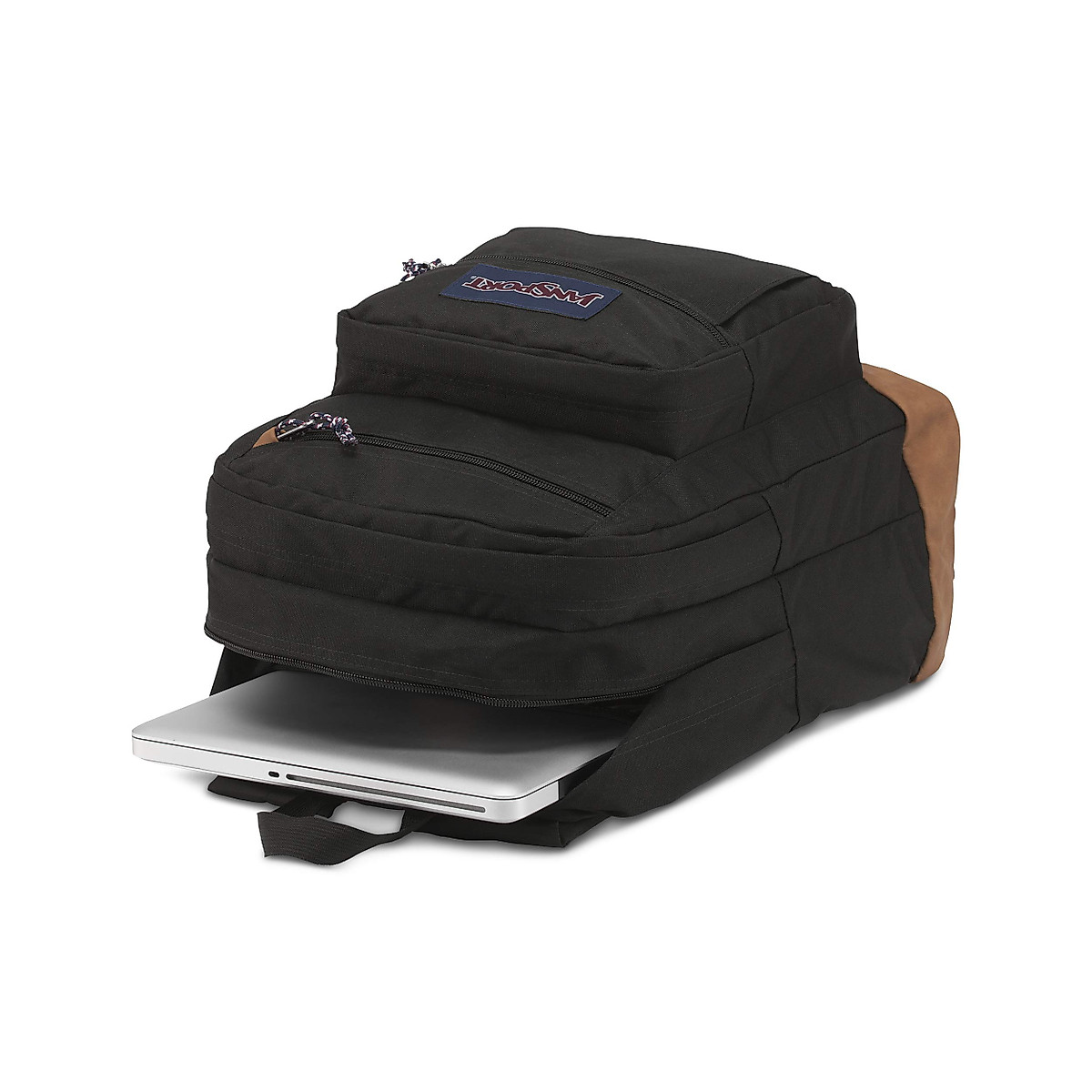 JanSport Cool Student Backpack for College Students, Teens, with 15-inch Laptop Sleeve, Black - Large Computer Bag Rucksack with 2 Compartments, Ergonomic Straps - Bookbag for Men, Women