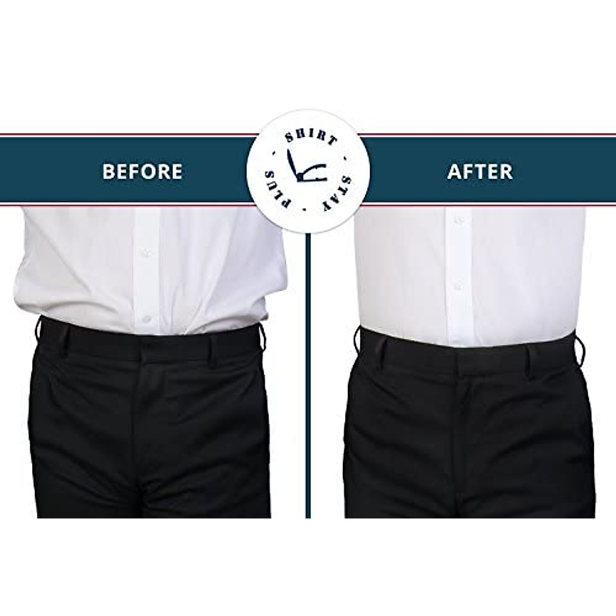 Shirt Stay Plus Tuck-It Belt Style Shirt Stay for Men Police from (Made in USA -Standard Size, Select Series) Shirt Tucker Holder for Law Enforcement