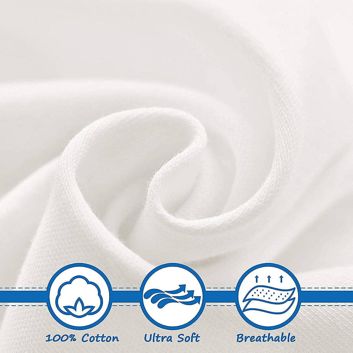 Pack and Play Sheets 27"x 39" Compatible with Graco, Dream on Me Pack N Play, Cotton Mini Crib Sheets 2 Pack, Stretchy Playard Crib Fitted Sheet for Baby Girl Boy, White