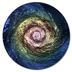 Starry Sky Vortex Round Coaster Set of Drink- Made of Polyester Fabric and Recycled Rubber Coaster Set - Set of 4