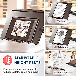 LEVO G2 Rolling Laptop Workstation Stand Cart Desk for Laptops, Books, Tablets, and Art, Made for Sofa, Bed, Chair, or Standing