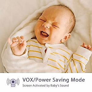 LEREVE 5" HD Low EMF Baby Monitor, Auto Noise Reduce, 2 Remote Pan Tilt Cameras, Lullaby, 2-Way Audio, ECO with Auto Voice Activation, Model: LeMove 60