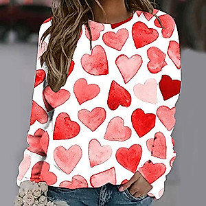 Valentine Day Shirts for Women Happy New Year Shirts Stocking Stuffers for Teens Funny Gifts Under 20 Pink